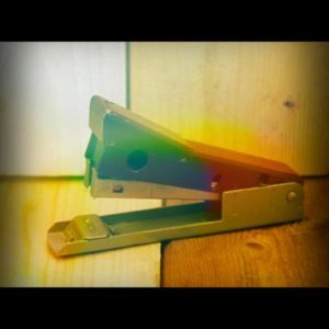 Sax FROG 400 stapler red and grey metal 1960 Austria - Vintage Man Stuff