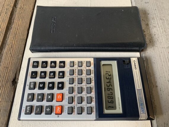 Casio fx-100 College calculator pouch 1990 Japan - Vintage Man Stuff